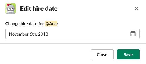 How to edit hire dates? – BirthdayBot